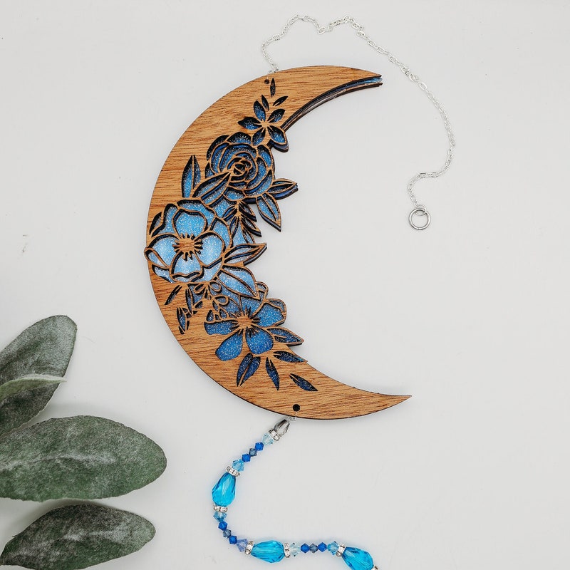 Glass Moon Suncatcher - Etsy