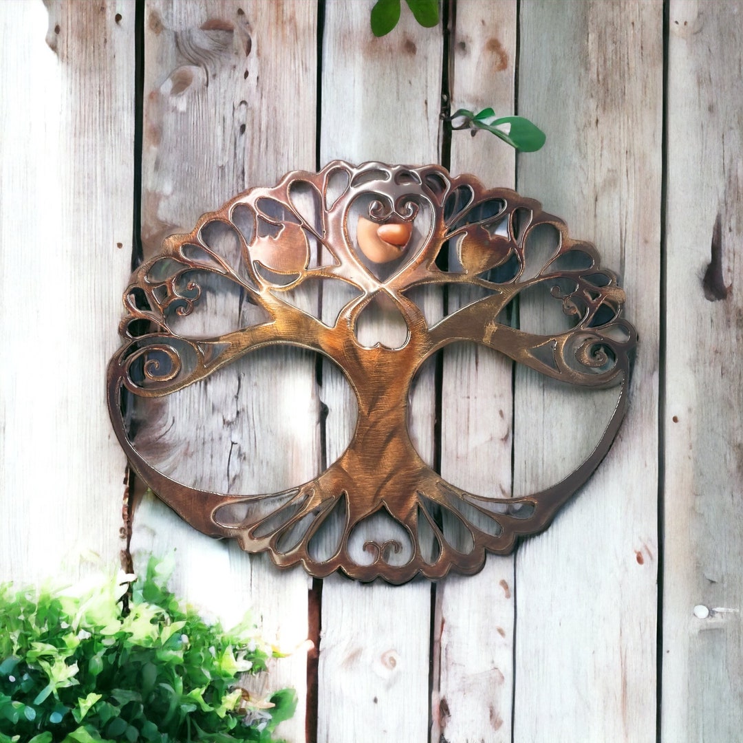 Oval Tree of Life Metal Wall Art Décor - Etsy