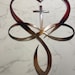 Eternal Love: Infinity Heart Cross Metal Wall Art Steel, Copper, Bronze ...
