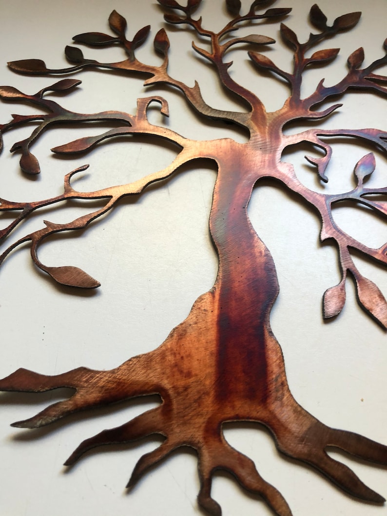 Handcrafted Copper/bronze Plated Olive Tree/tree of Life Sculpture ...