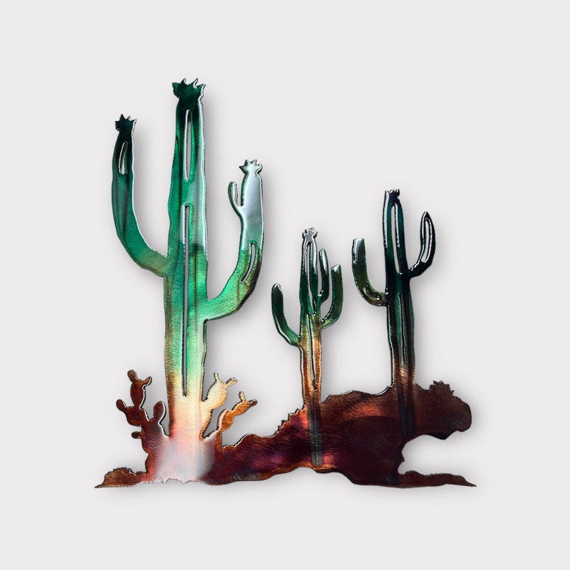 Metal Cactus Panel - Etsy