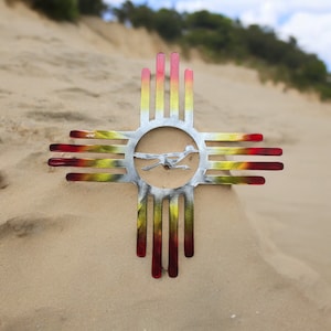 Zia Roadrunner Metal Wall Art - Fire Tinged Southwest Decor - Etsy