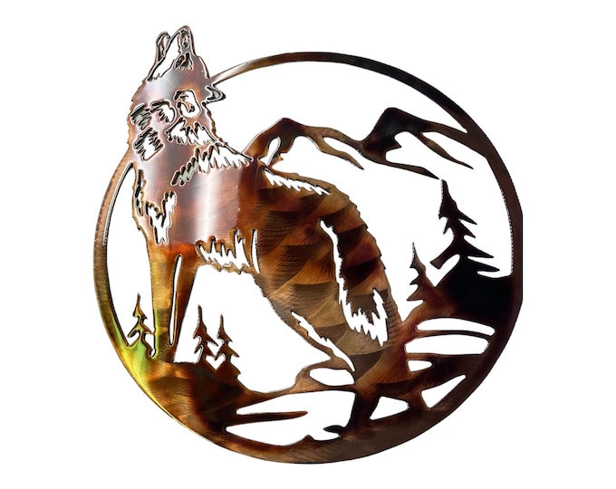 Metal Wolf Wall Art - Etsy