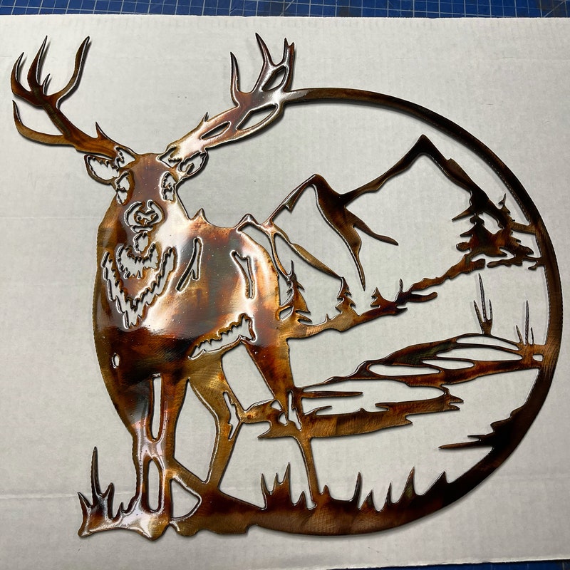 Copper Deer Scene - Etsy