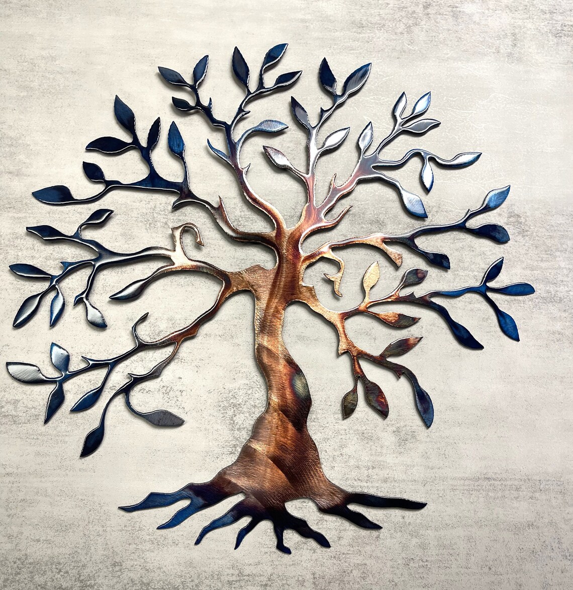 Olive Tree Metal Wall Art Seasons of Color (blue Tinged) - Etsy