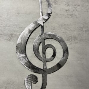 Treble Clef - Musical Note Music Metal Wall Accent 12"x 6" 4 Finish ...