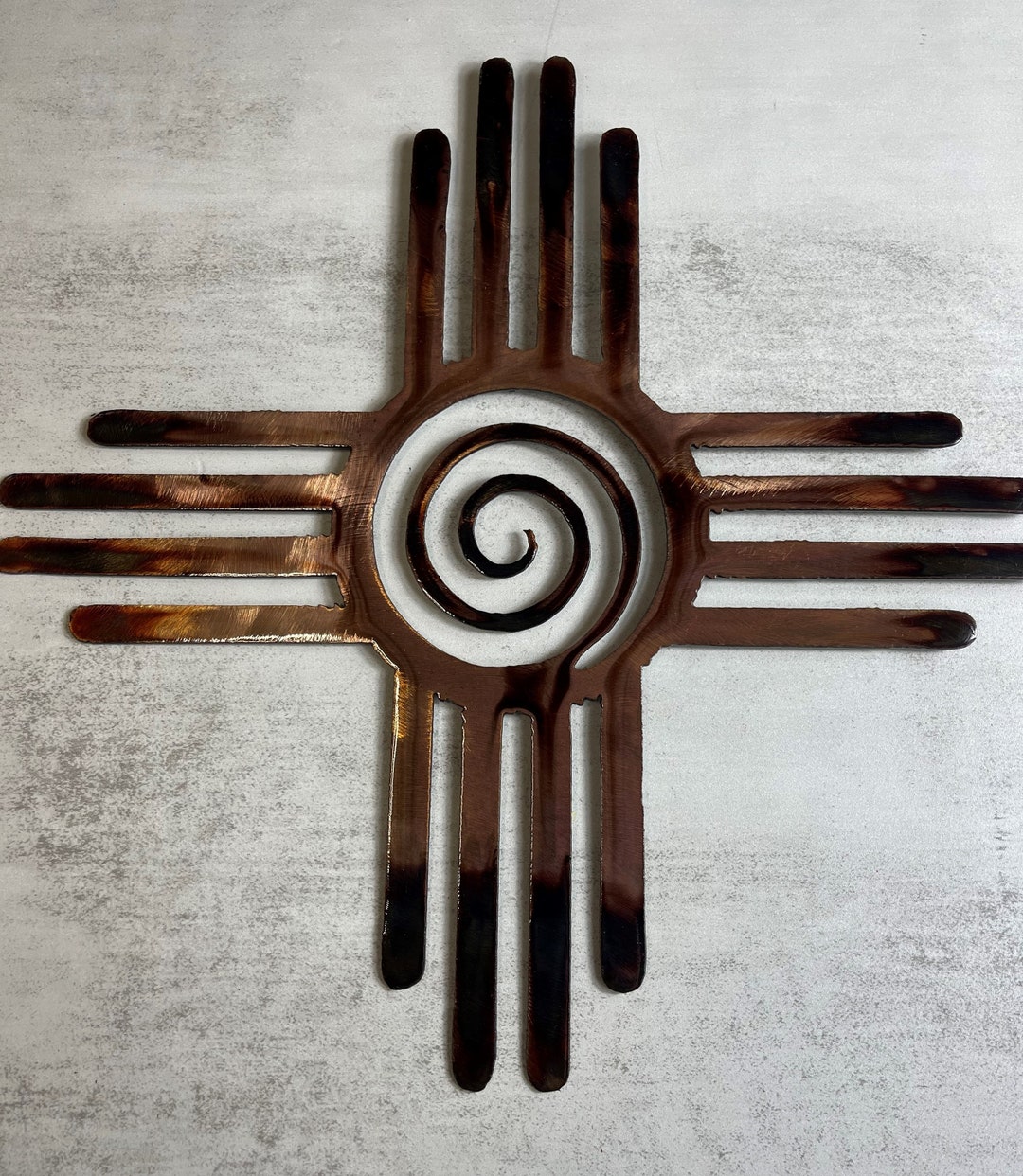 Swirl Zia Metal Wall Art - Etsy