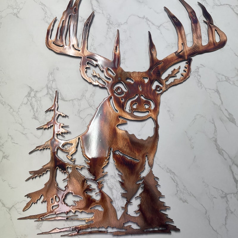 Copper Deer Scene - Etsy