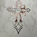 Ornamental Cross Metal Wall Art Decor Copper/bronze Plated Handcrafted ...