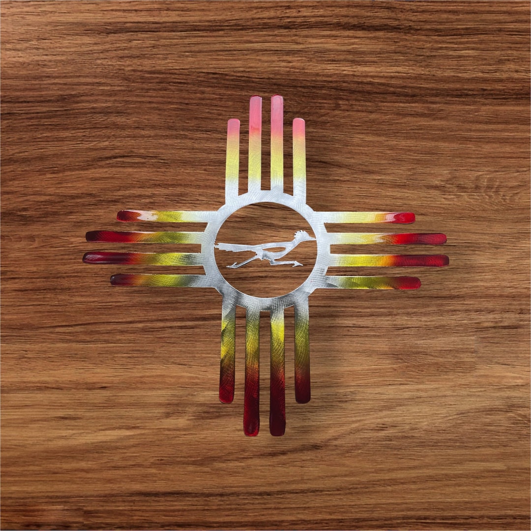 Zia Roadrunner Metal Wall Art - Fire Tinged Southwest Decor - Etsy