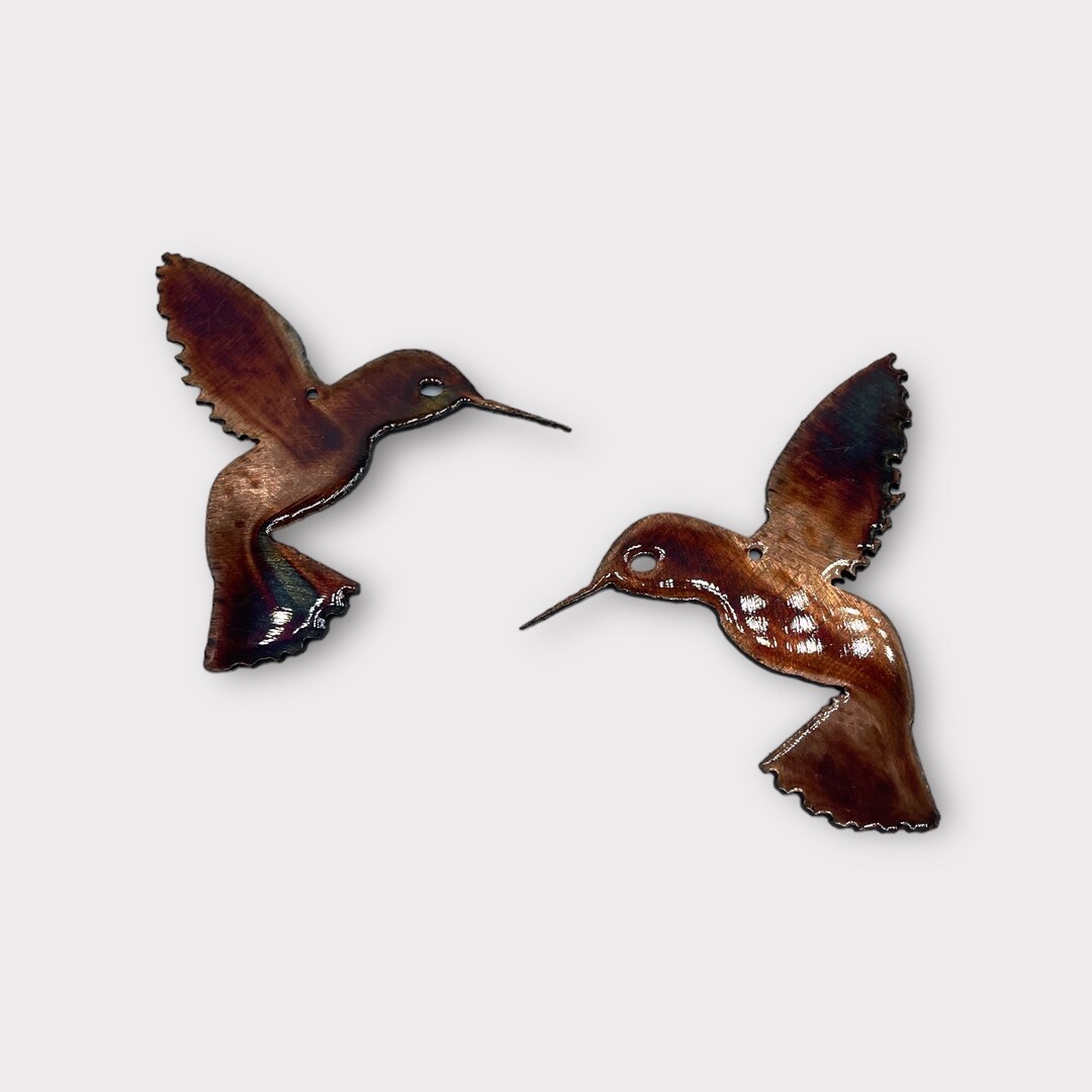 Copper Plated Mini Hummingbird Pair 3" X 3" - Etsy