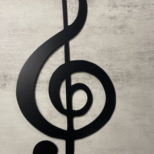 Treble Clef - Musical Note Music Metal Wall Accent 12"x 6" 4 Finish ...