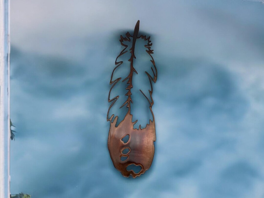 Metal Wall Accent Feather Choose Your Quantity Decor Accents Style 1 - Etsy