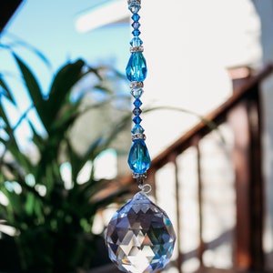 Floral Blue Moon Suncatcher - Etsy
