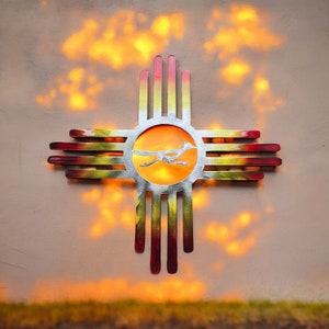 Zia Roadrunner Metal Wall Art - Fire Tinged Southwest Decor - Etsy
