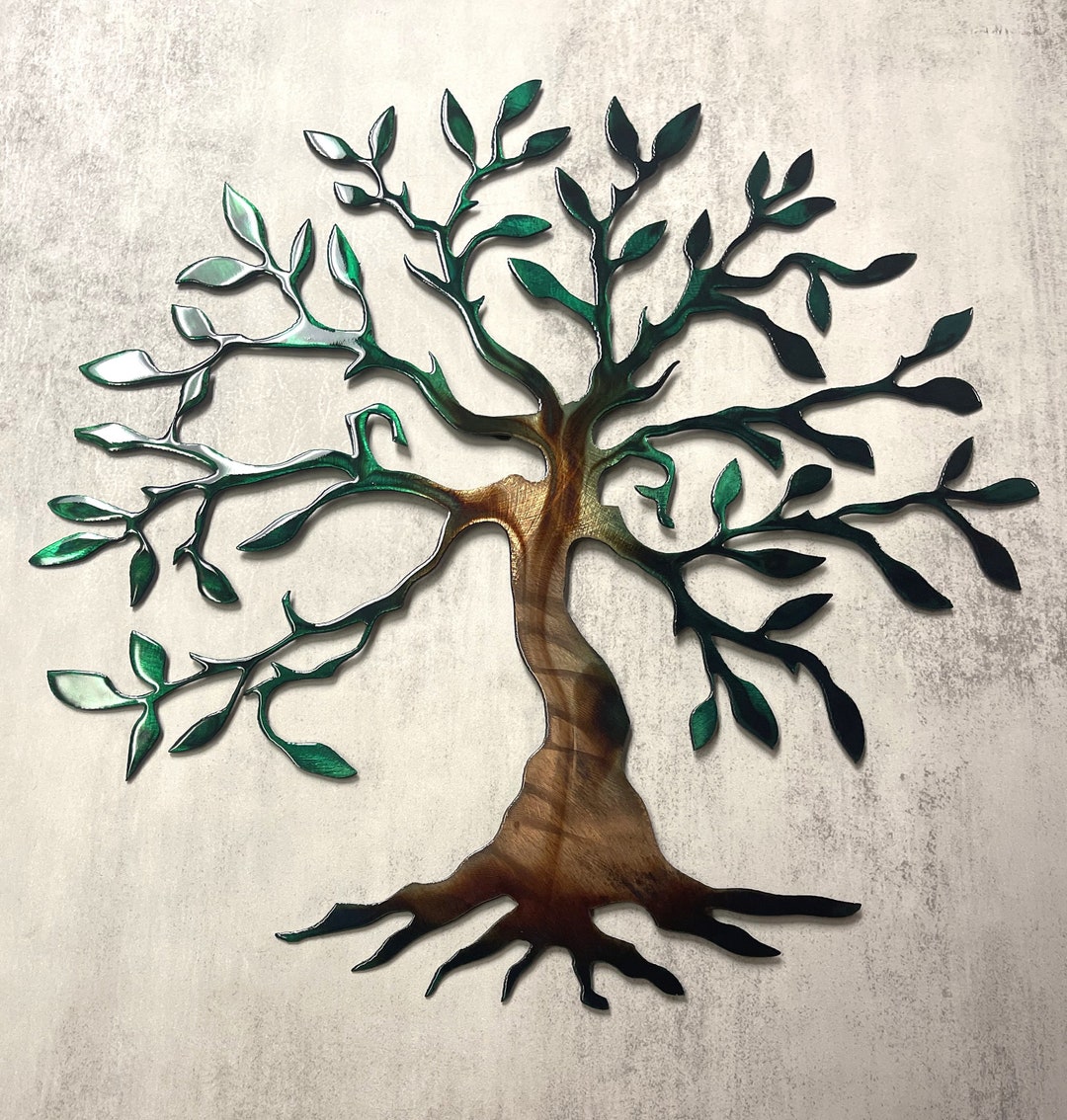 Olive Tree Metal Wall Art Seasons of Color (green Tinged) - Etsy