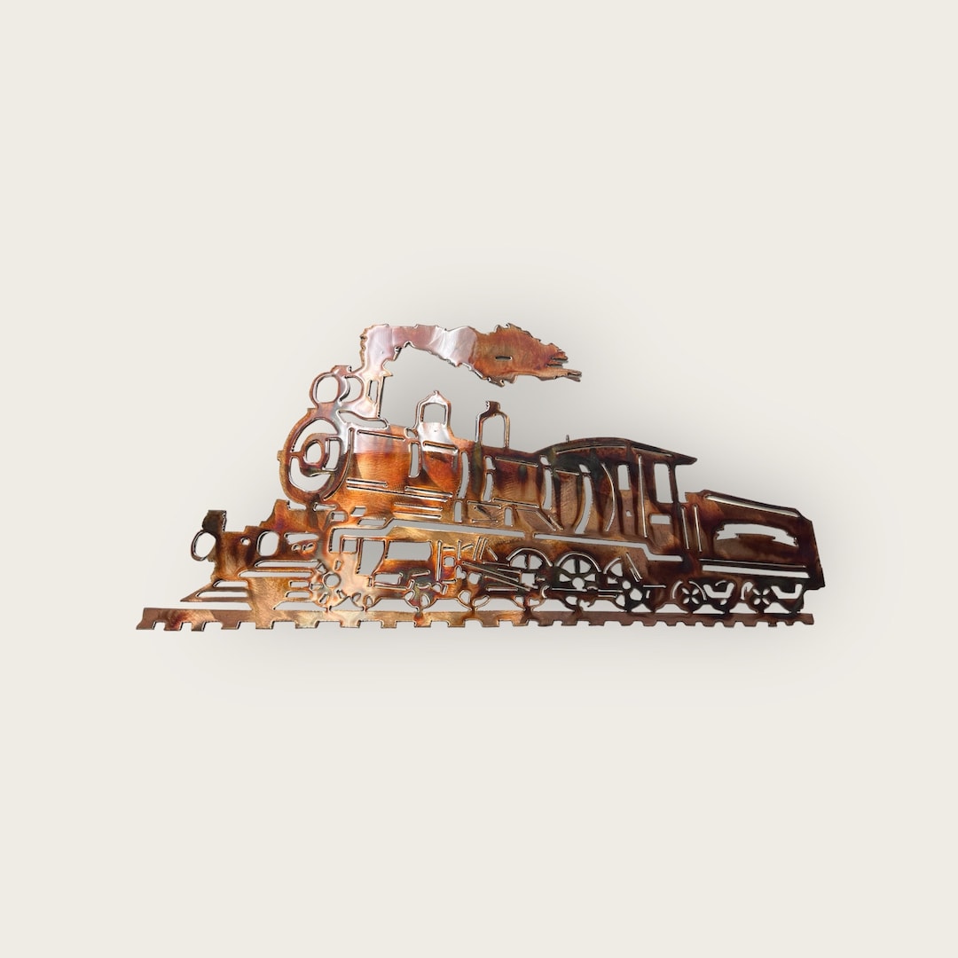 Ride the Rails in Style: Handcrafted Metal Art Steam Engine Train for ...