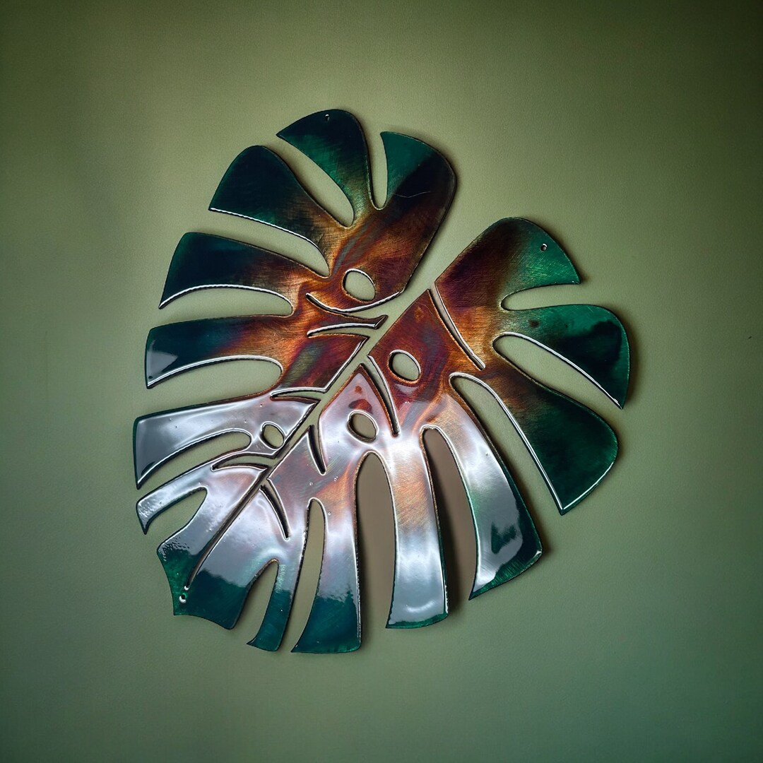 Monstera Metal Wall Art Accent 11" X 10" or 20" Tall X 18" Wide - Etsy
