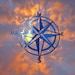 Nautical Compass Rose - Metal Wall Art - Metallic Blue Available in ...