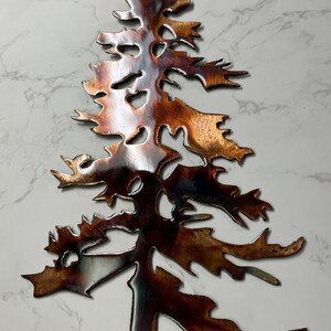 Outdoor Pine Tree Metal Wall Art Decor 12" X 8" - Etsy