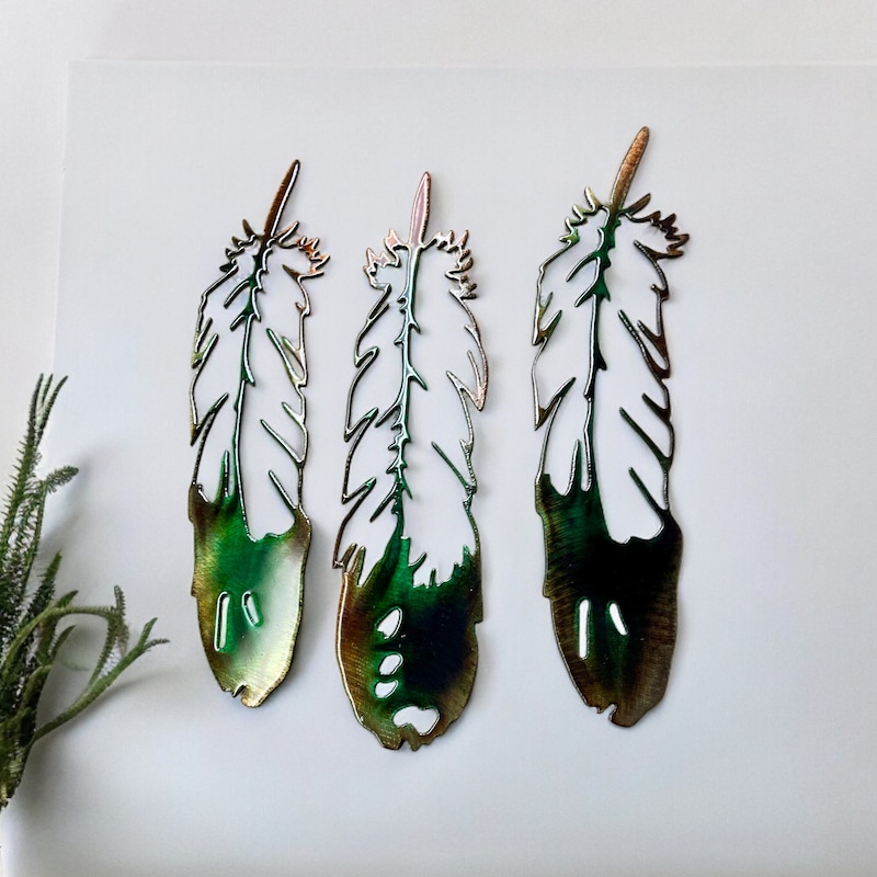 Metal Feathers - Etsy