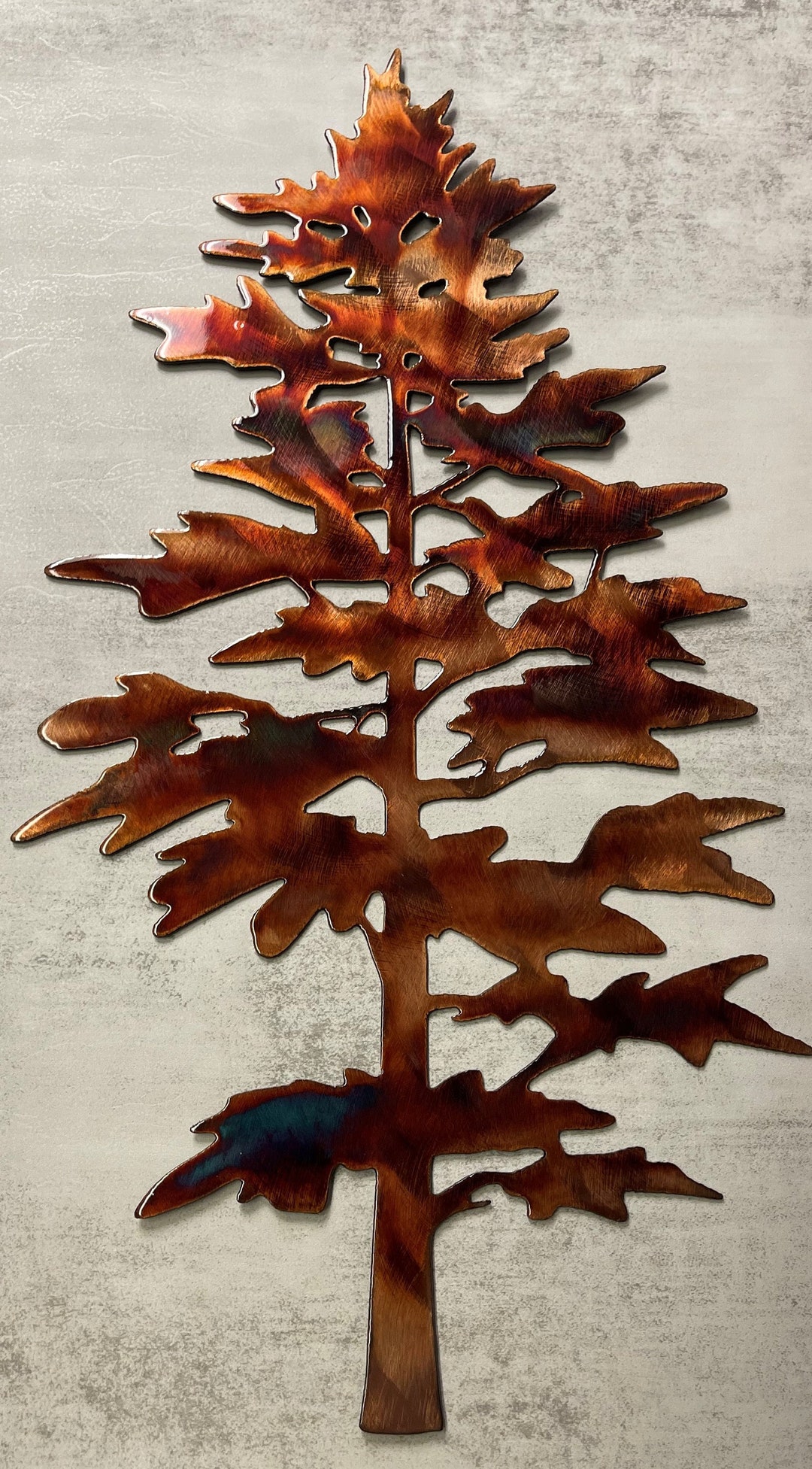 Majestic Pine Tree Metal Wall Decor - Etsy