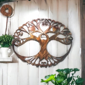 Oval Tree of Life Metal Wall Art Décor - Etsy