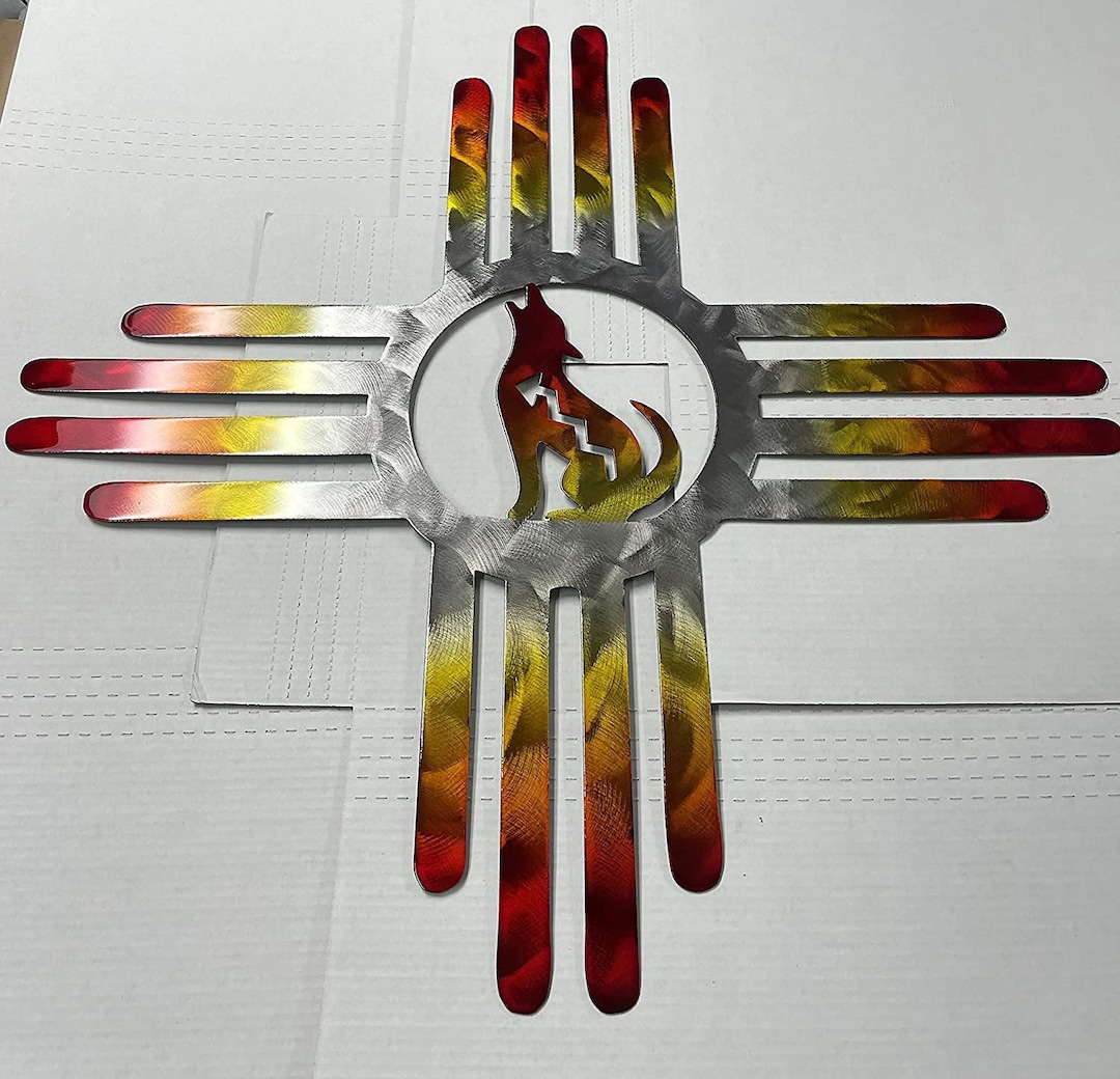 Fire Colored Southwestern Zia Howling Coyote - Etsy