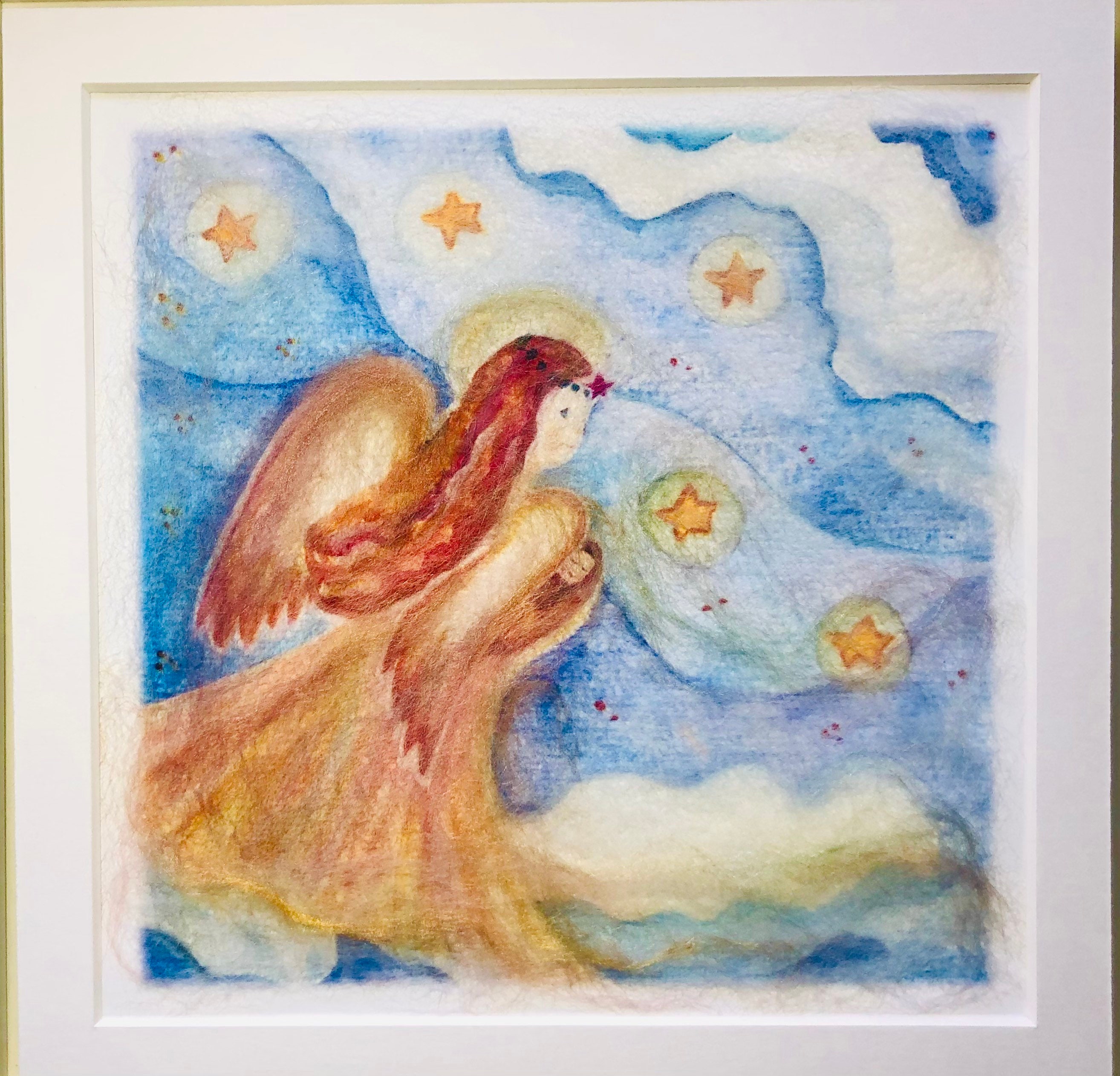 Guardian angel star child dreamlike fairy-tale wool merino wool image ...