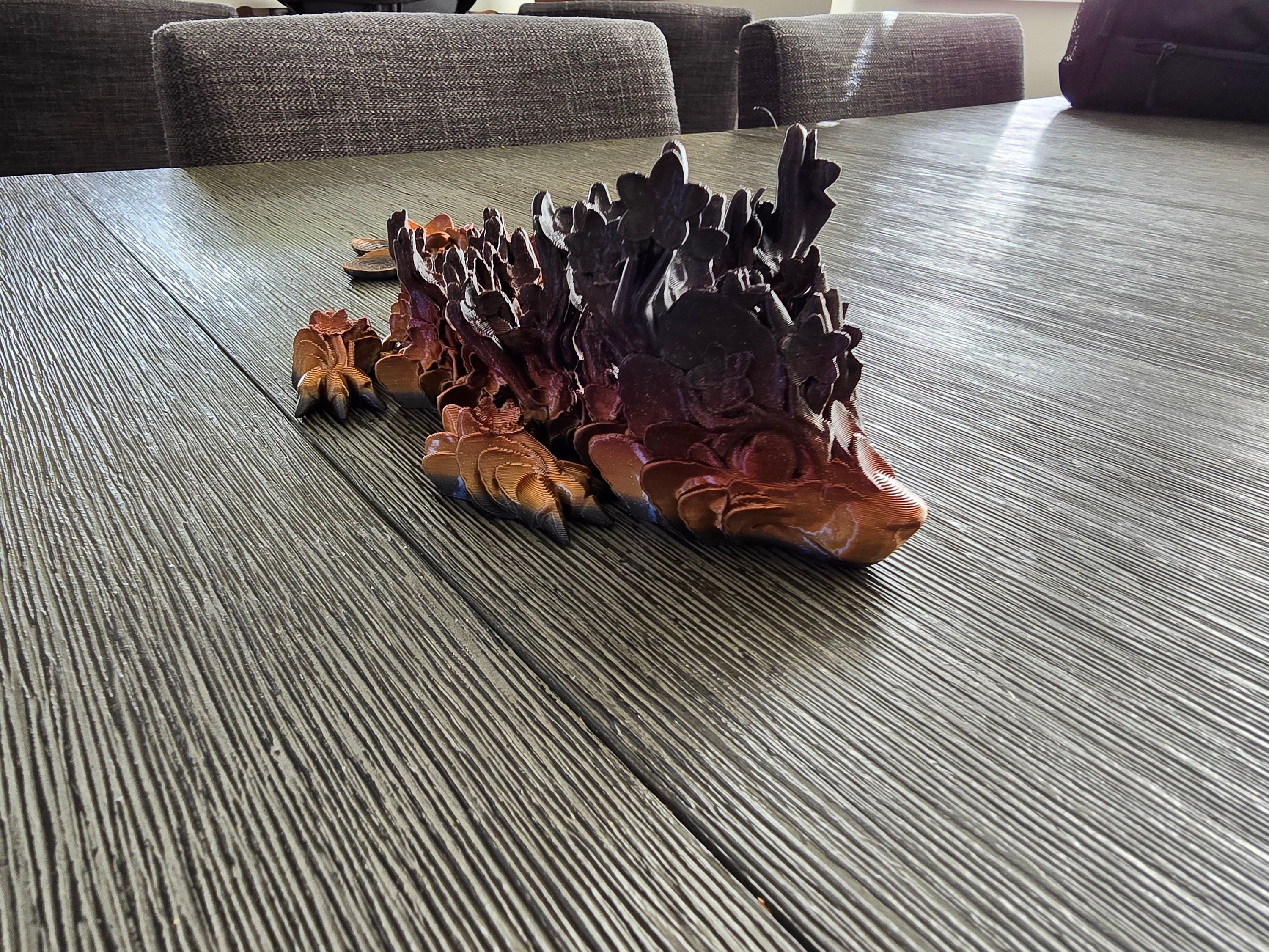 Enchanted Cherry Blossom Dragon Figurine, Handcrafted Cinderwing Baby ...