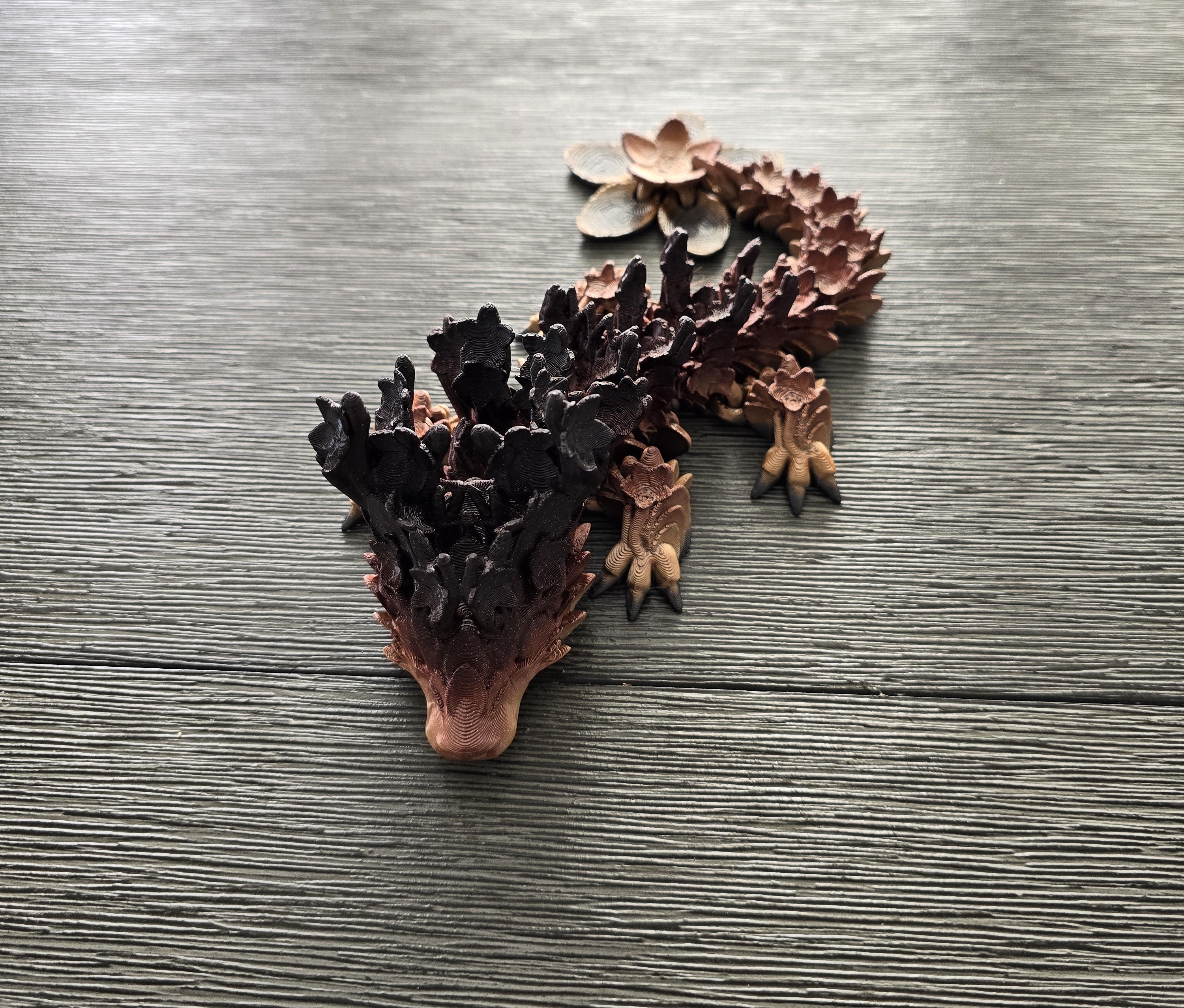 Enchanted Cherry Blossom Dragon Figurine, Handcrafted Cinderwing Baby ...