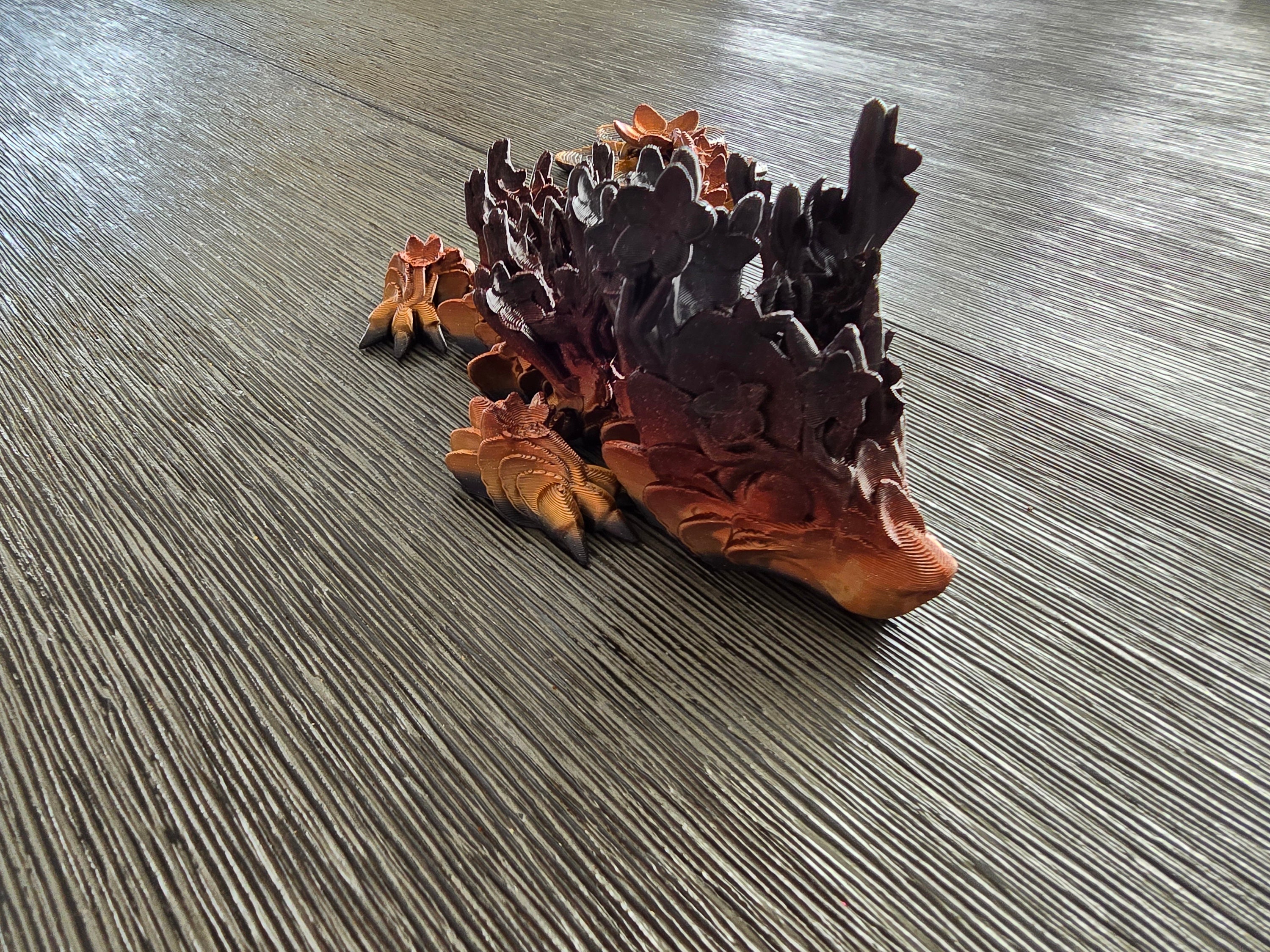 Enchanted Cherry Blossom Dragon Figurine, Handcrafted Cinderwing Baby ...