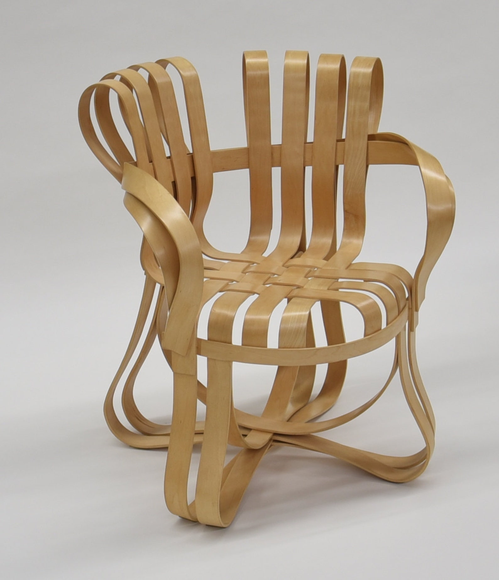 Frank Gehry Cross Check Chair bent maple wood with arms | Etsy