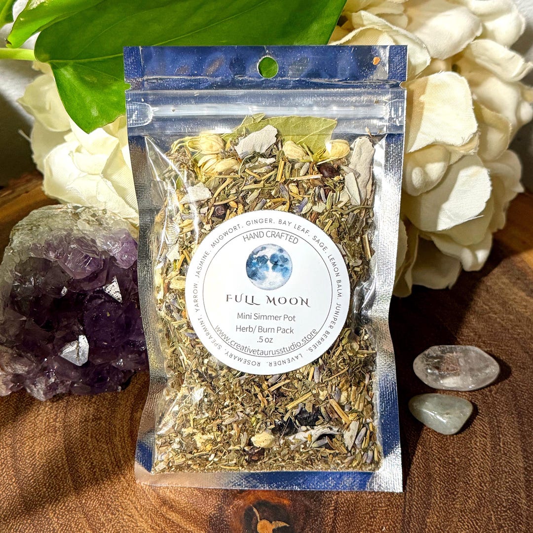 Full Moon Herb Simmer Pot Pack: Lunar Ritual Intention Blend - Etsy