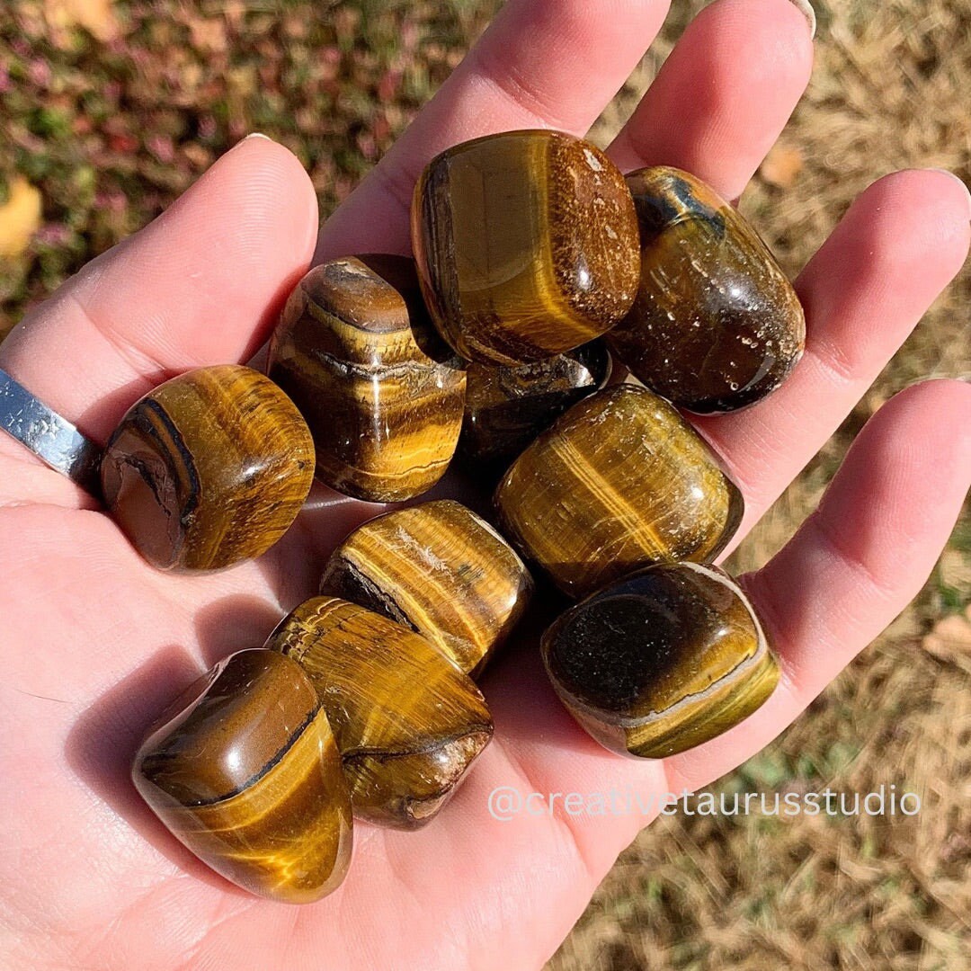 Tigers Eye Crystal Tumbles Polished - Etsy