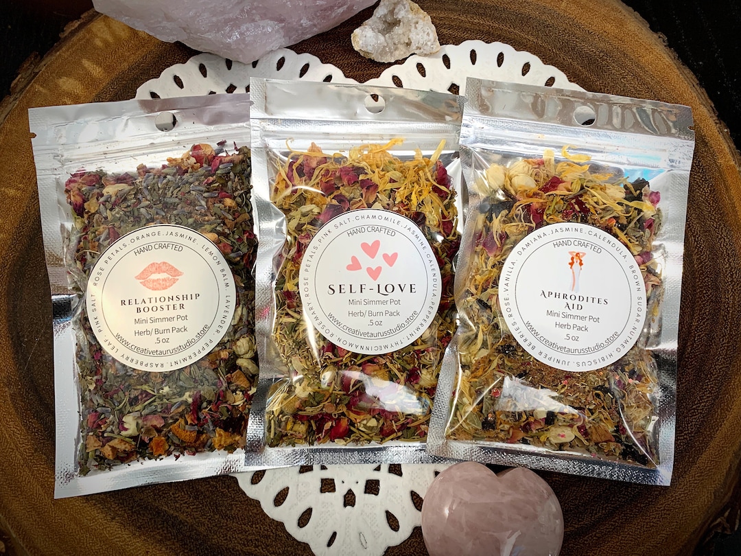 Love Bundle 3-pack Mini Simmer Pot Herb Packs Relationship Booster Self ...