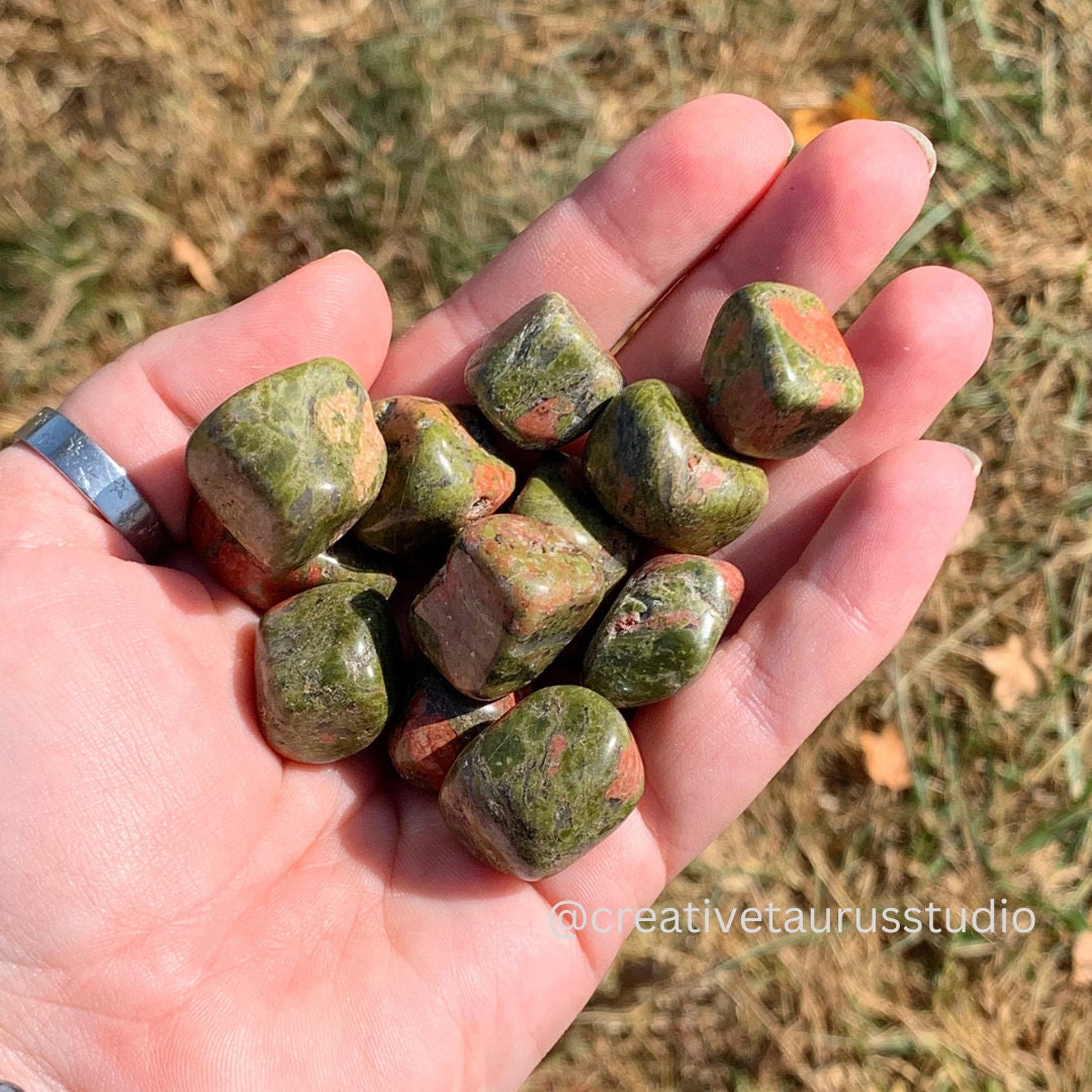 Unakite Crystal Tumbles Polished - Etsy