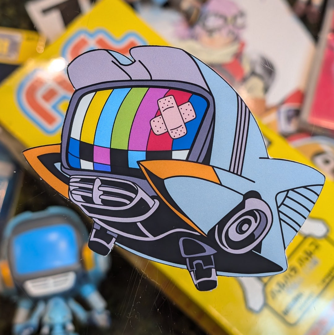 TV Boy FLCL Inspired Vinyl Sticker | Fooly Cooly | Canti | Adultswim ...