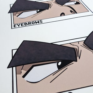 EYEBROWS Vinyl Sticker | FLCL Fooly Cooly Adultswim Fanart | - Etsy