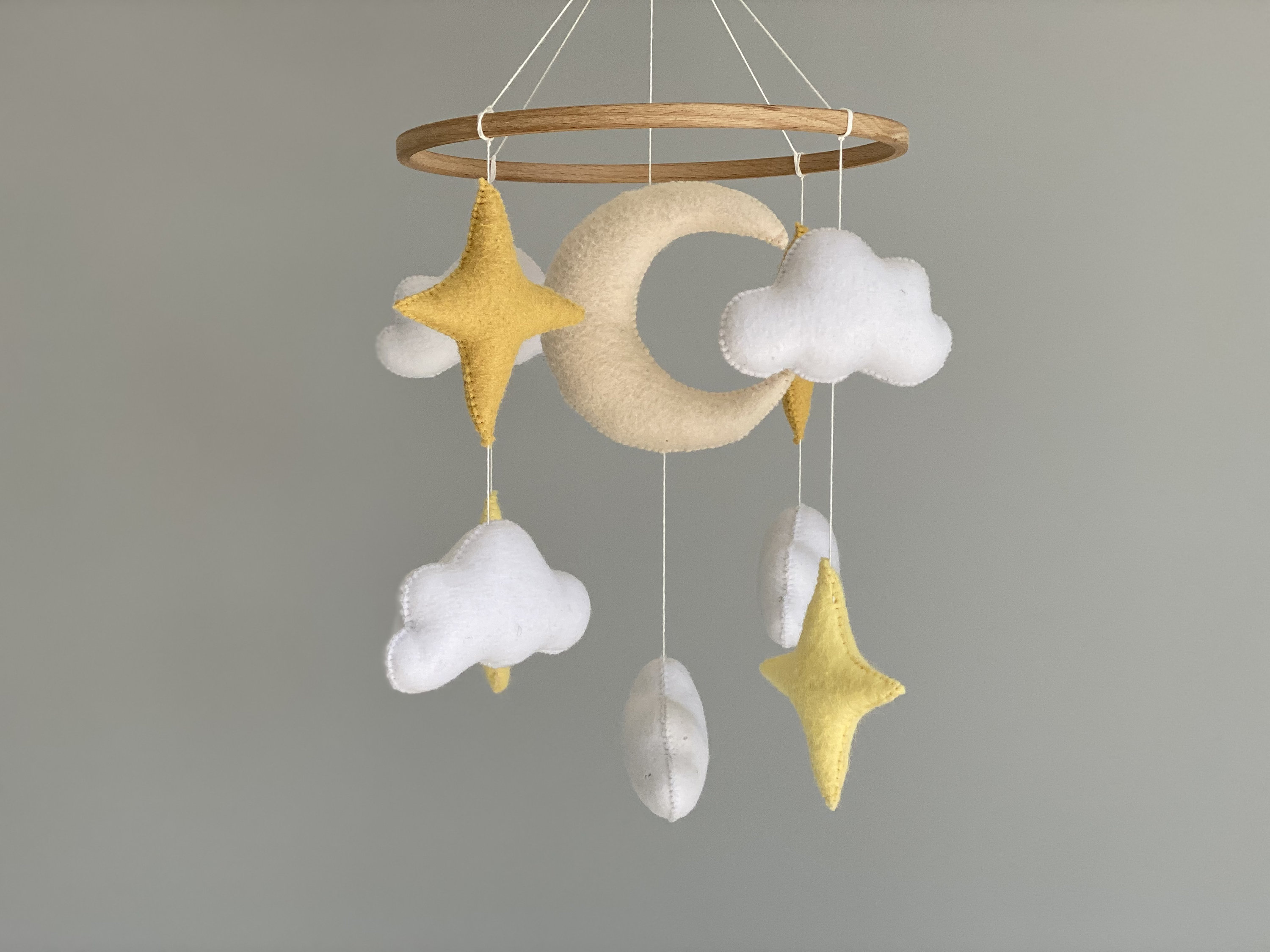 Cloud and star mobile nursery moon crib mobile baby mobile | Etsy