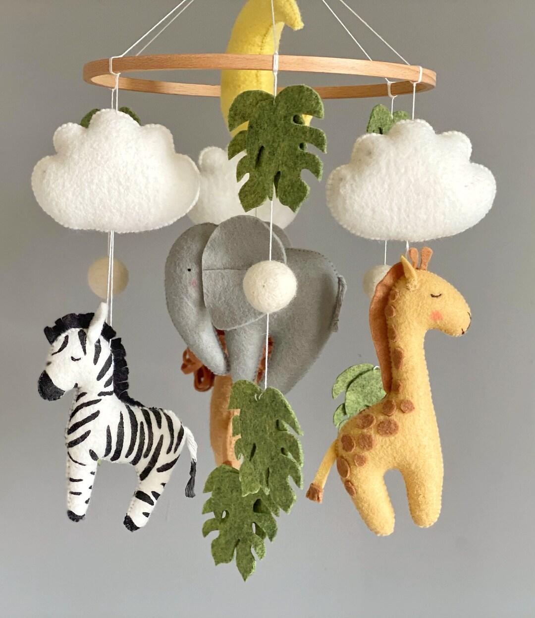 Baby Mobile Safari Nursery Decor Nursery Crib Mobile Animals Lion ...