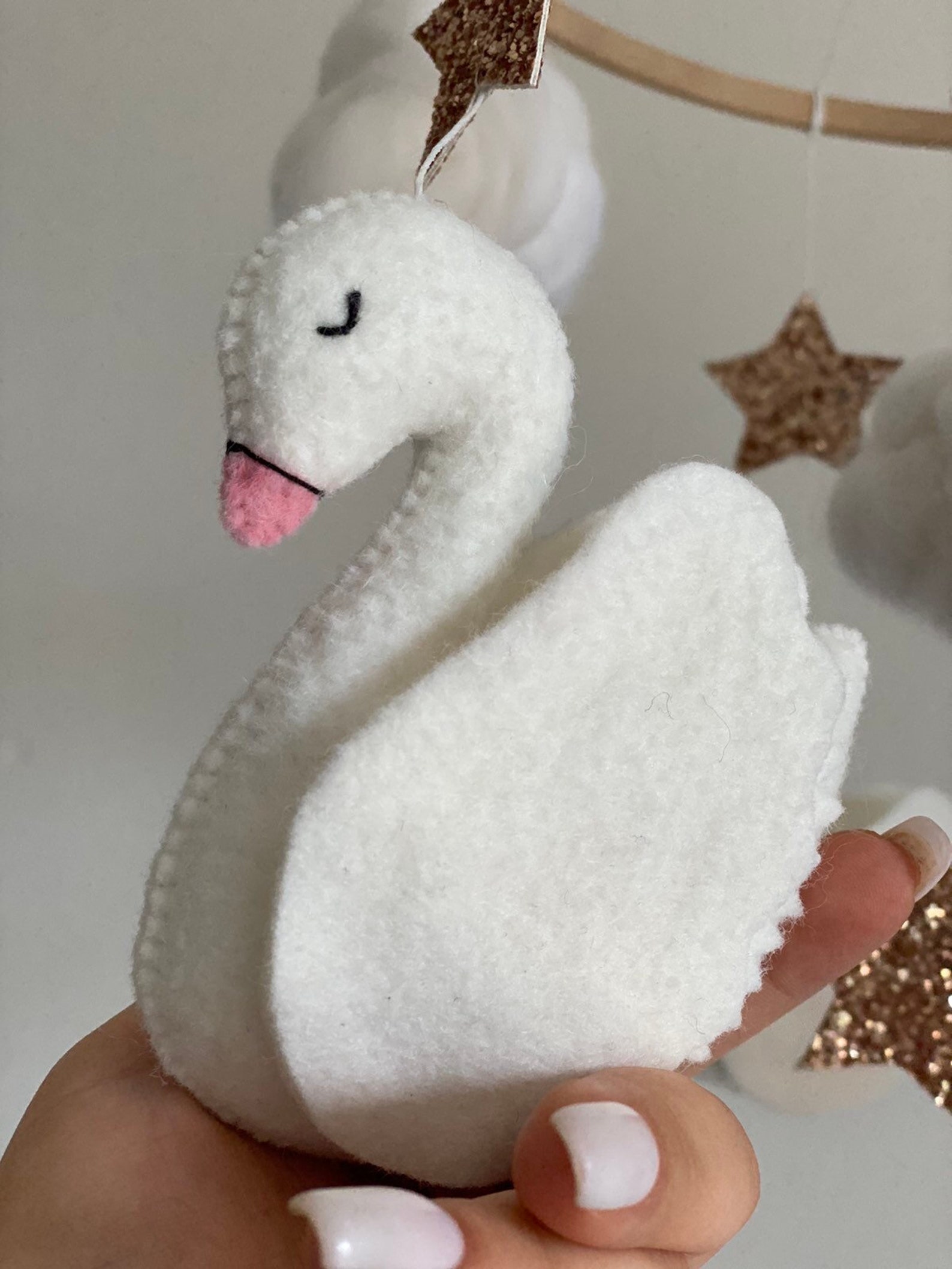 Baby Mobile Swans Nursery Crib Mobile Animals Baby Girl - Etsy