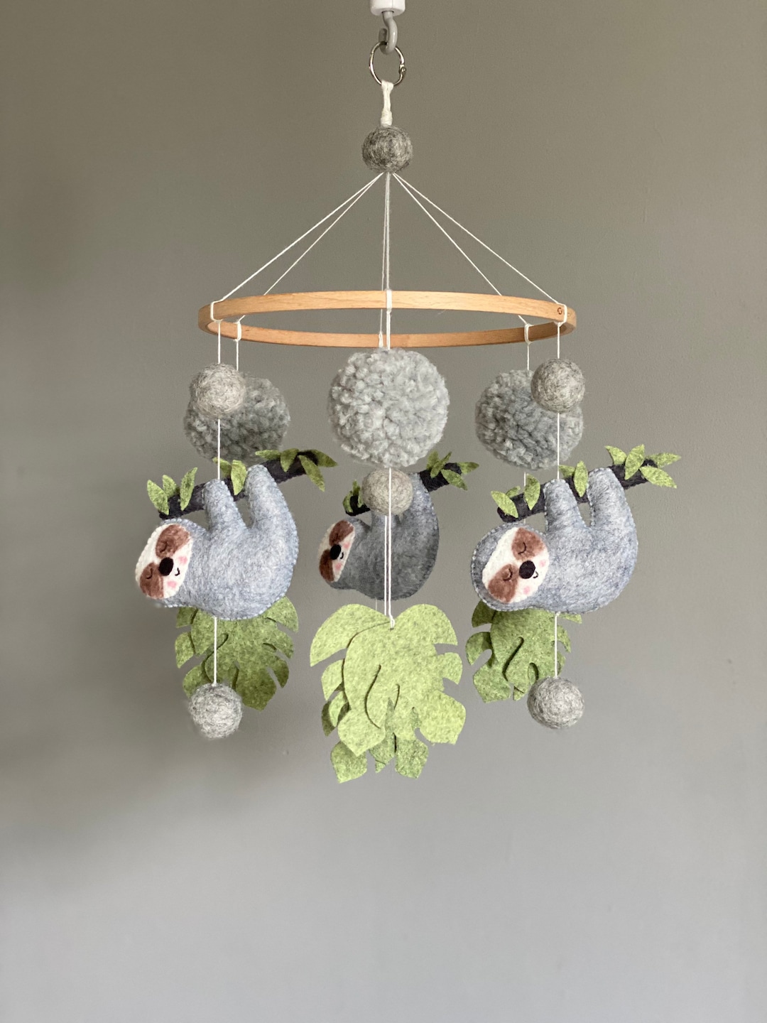 Sloth Mobile Baby Mobile Animals Nursery Mobile for Crib - Etsy