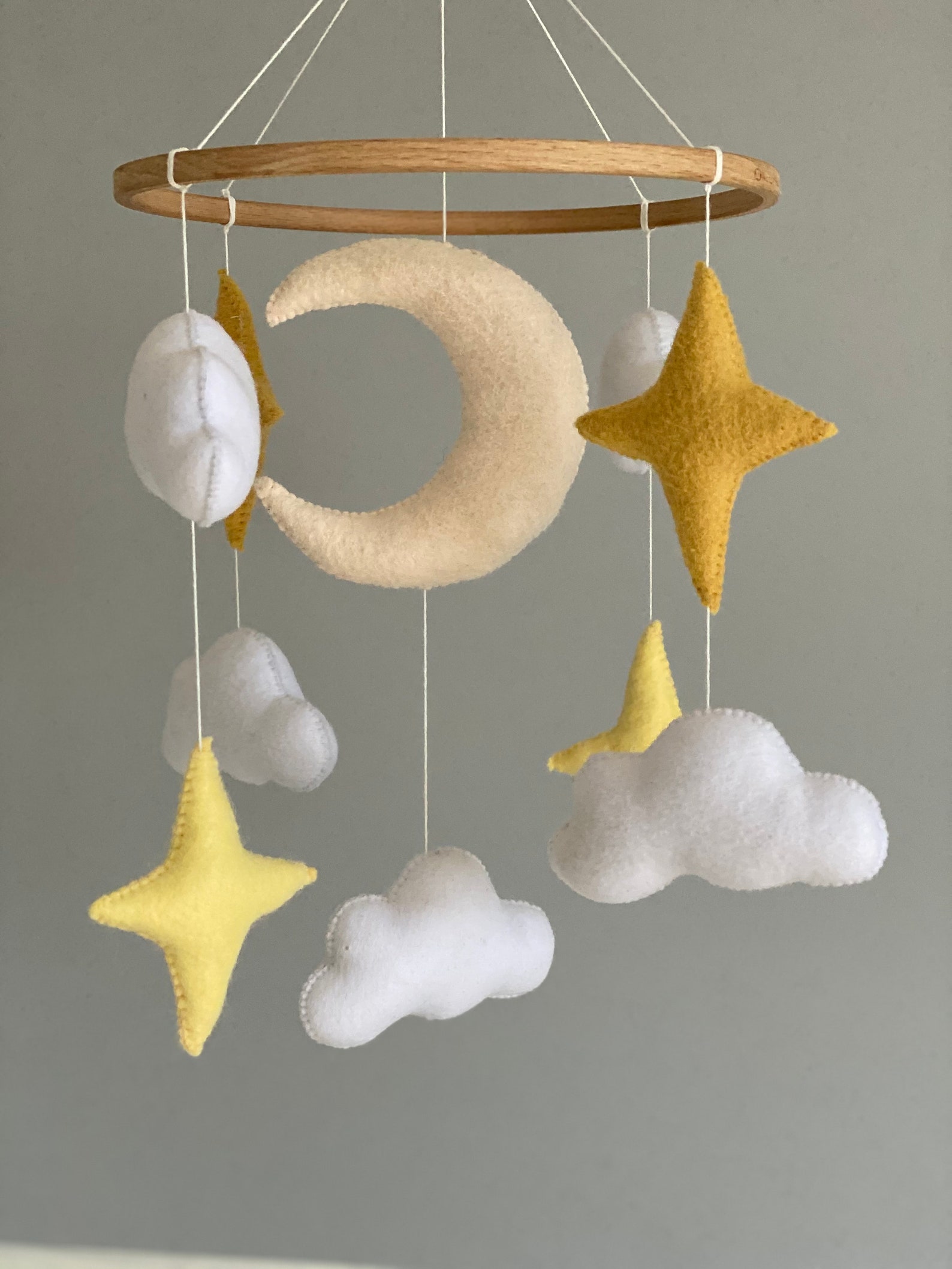 Cloud and star mobile nursery moon crib mobile baby mobile | Etsy