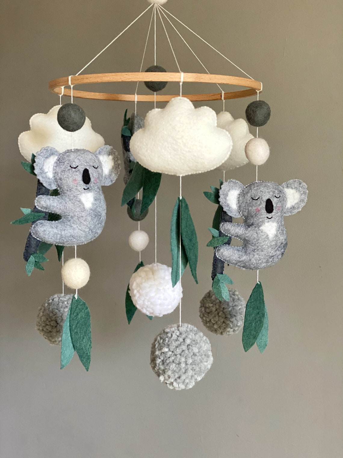 Koala mobile Australian animal mobile nursery Koala nursery | Etsy