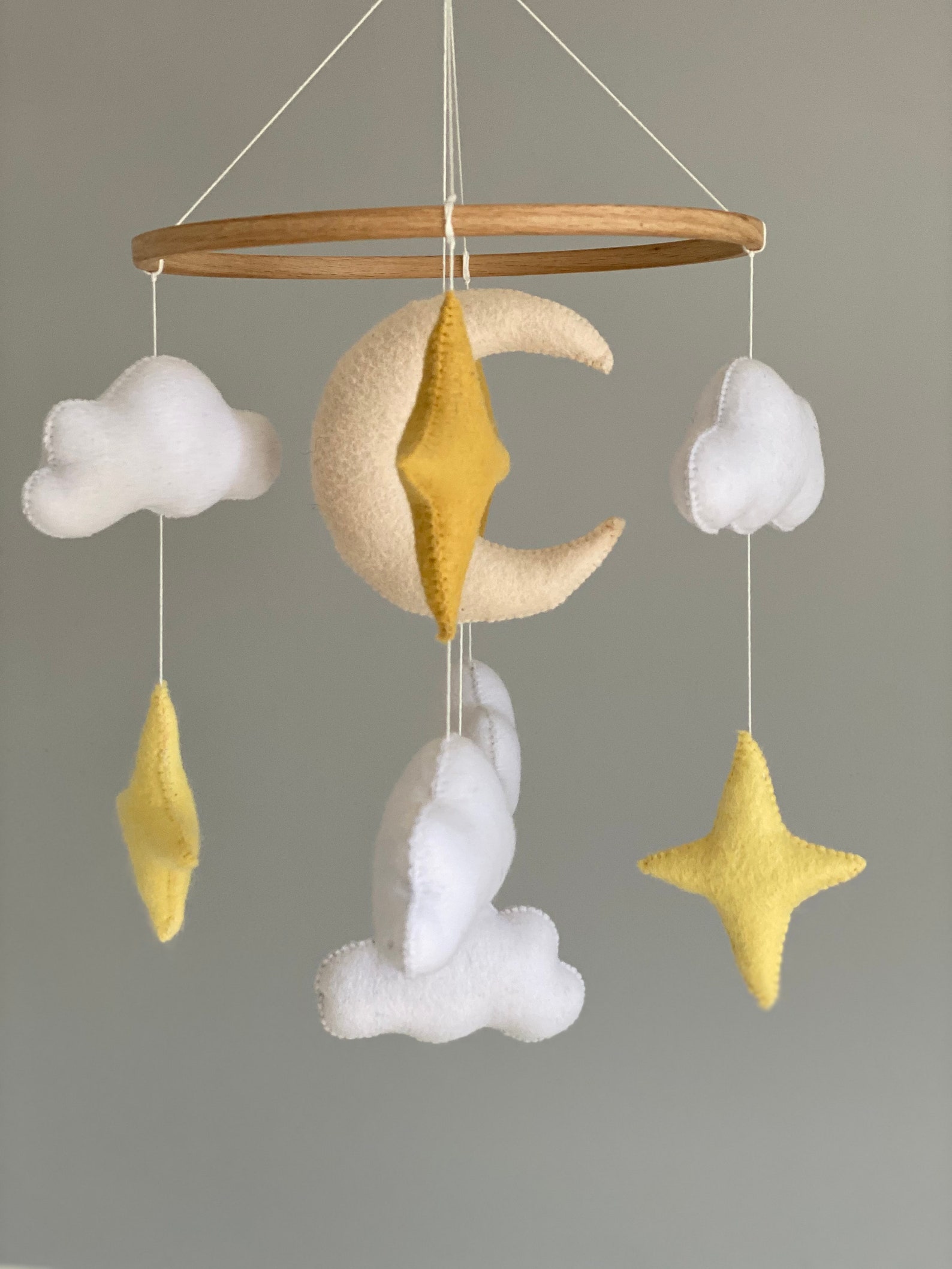 Cloud and star mobile nursery moon crib mobile baby mobile | Etsy