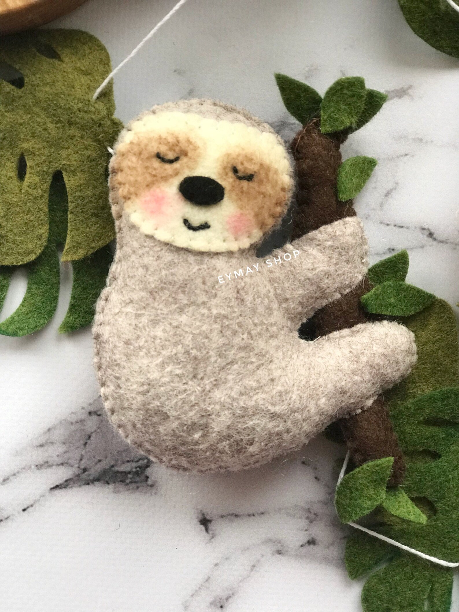 Sloth nursery garland felt animal garland safari nursery | Etsy
