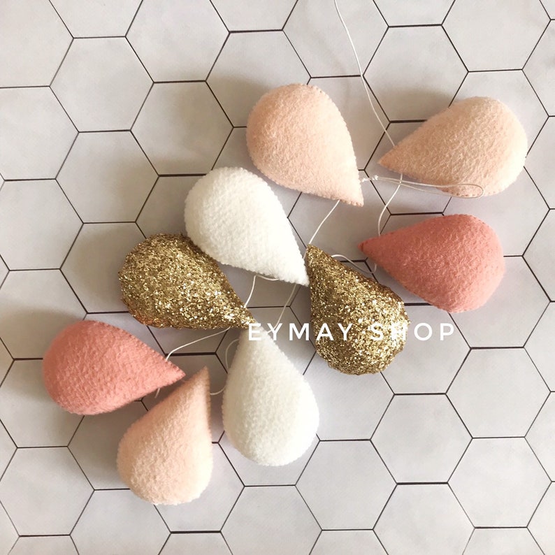 Droplet garland nursery wall garland boho nursery decor drop | Etsy