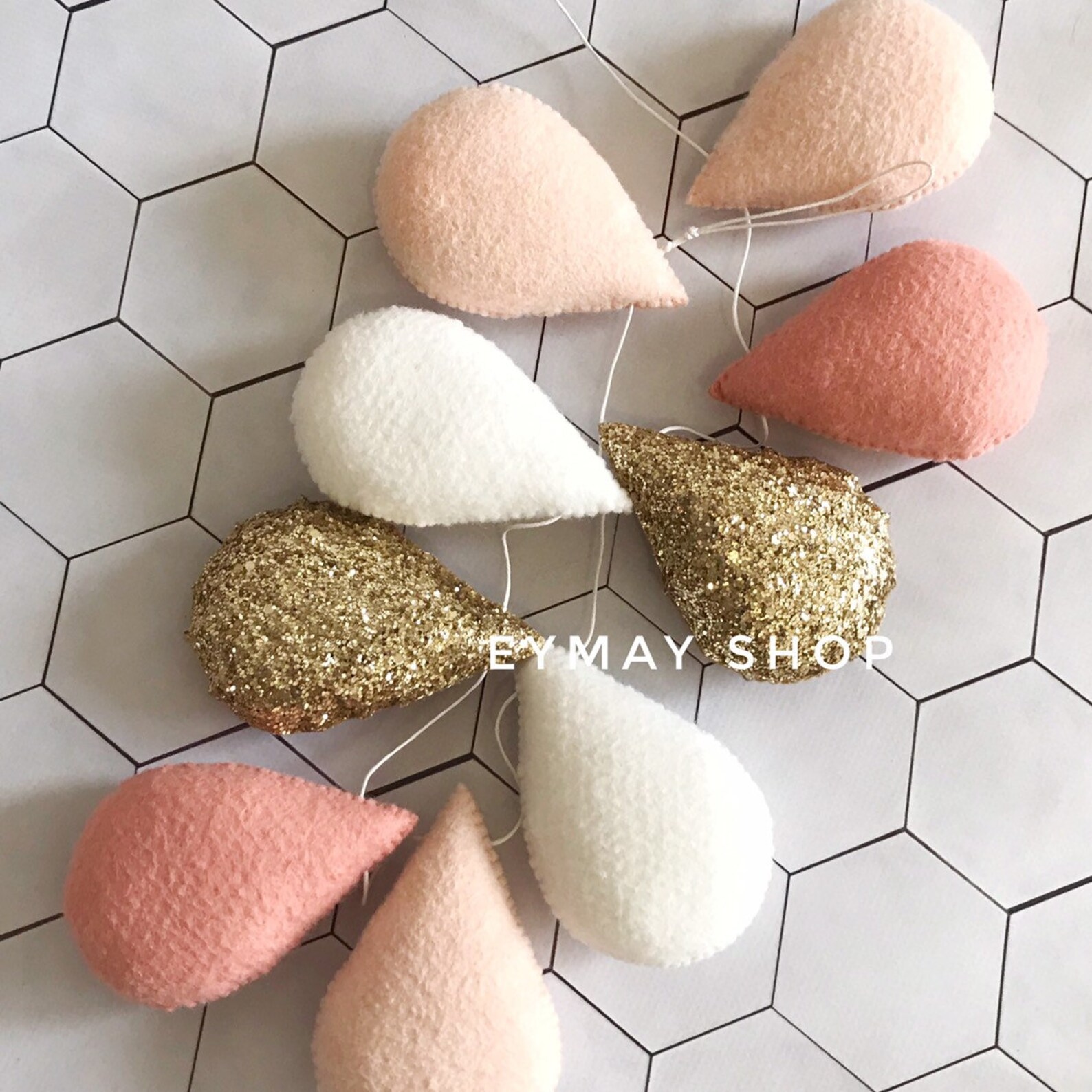 Droplet garland nursery wall garland boho nursery decor drop | Etsy