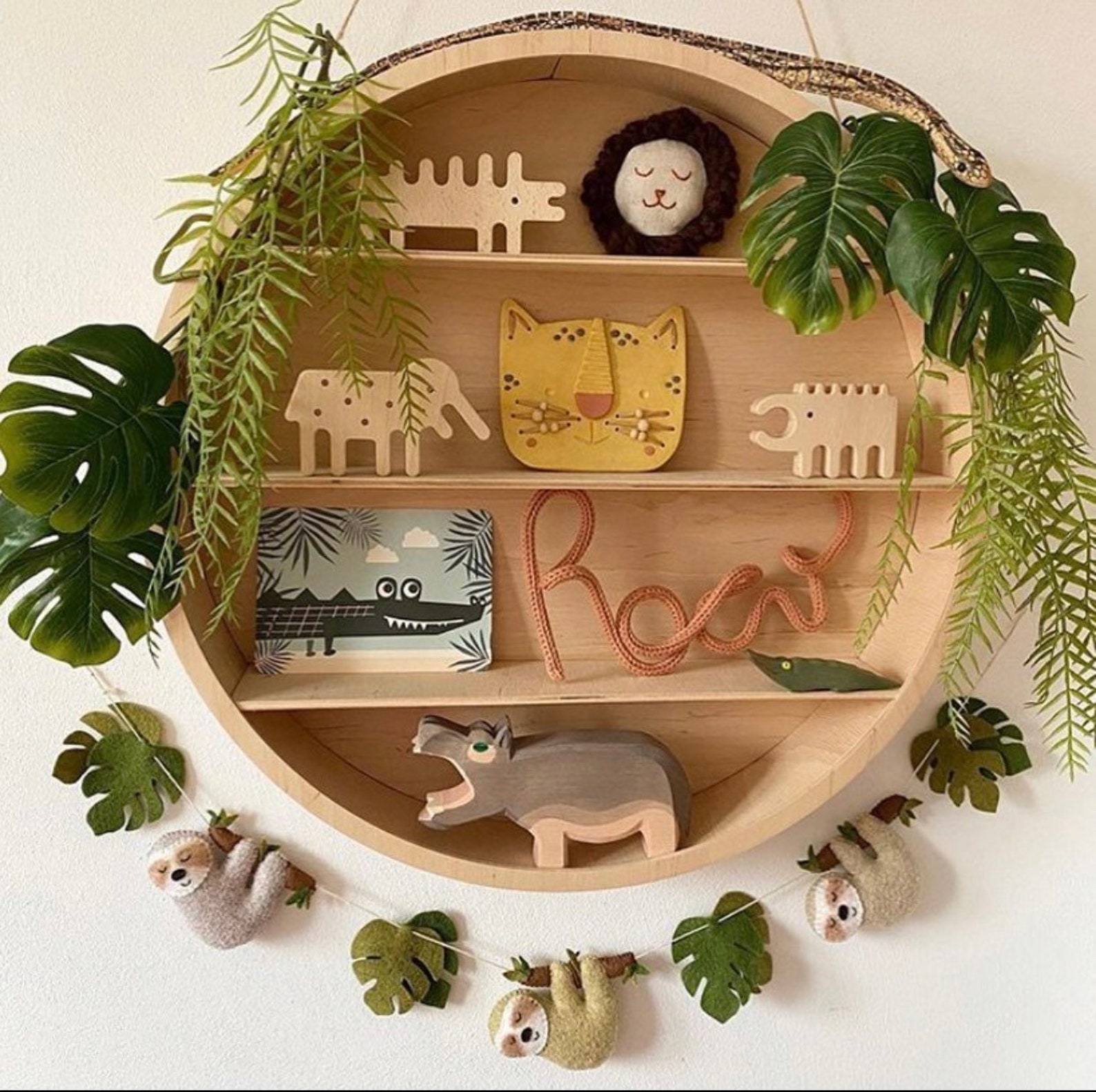 Sloth nursery garland felt animal garland safari nursery | Etsy